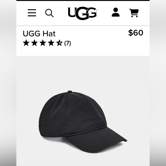 UGG | Accessories | Brand New Ugg Black Baseball Cap Hat Os | Poshmark
